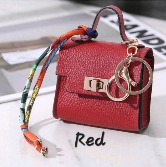 Accessories | Red Mini Crossbody Bag With Keychain | Poshmark